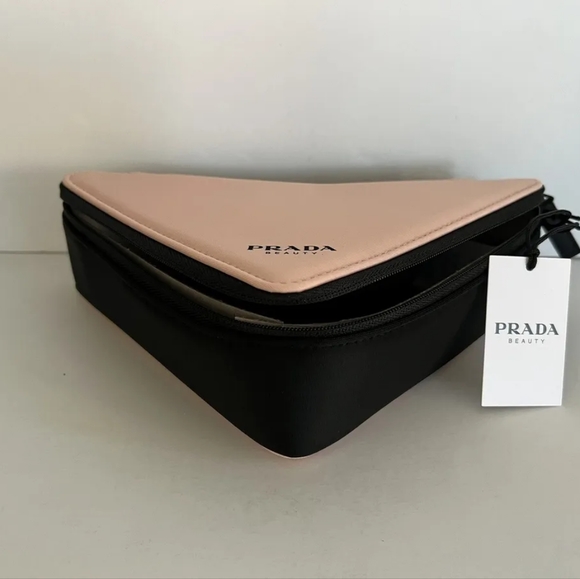 Prada | Bags | Prada Beauty Pink Bag Clutch Triangle Shaped Fragrance ...